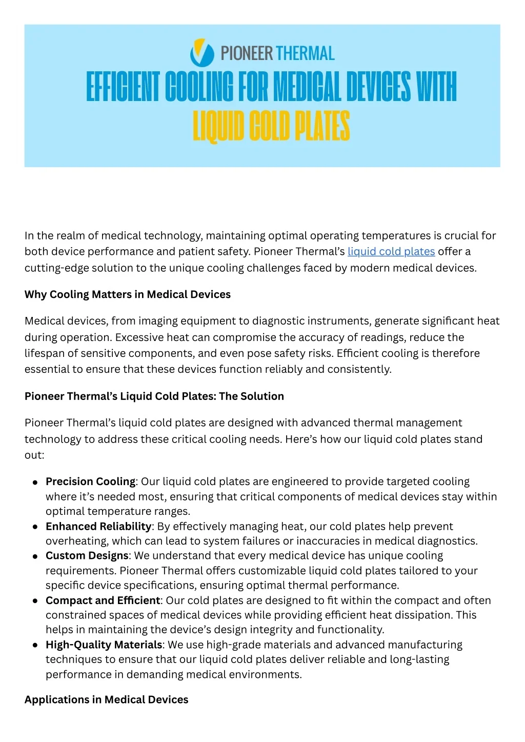 PPT - Advanced Liquid Cold Plates for Efficient Medical Device Cooling ...