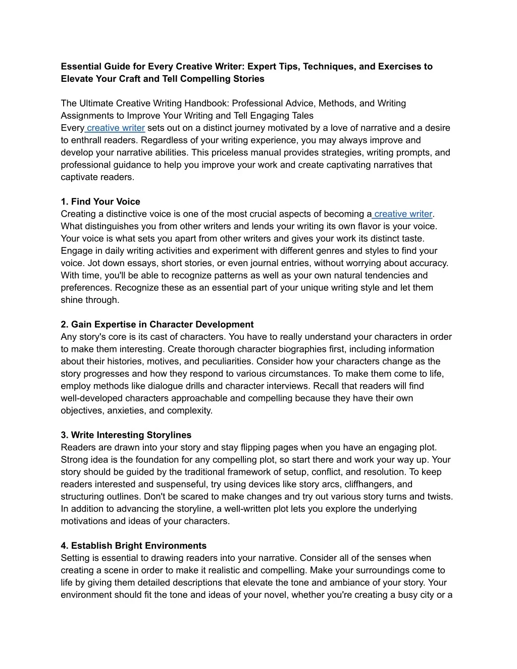 PPT - Essential Guide for Every Creative Writer_ Expert Tips ...