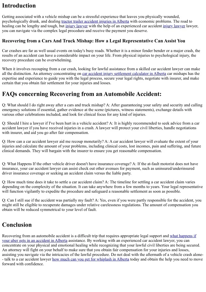 PPT - Recouping from an Auto Accident: Just How a Lawyer Can Aid You ...