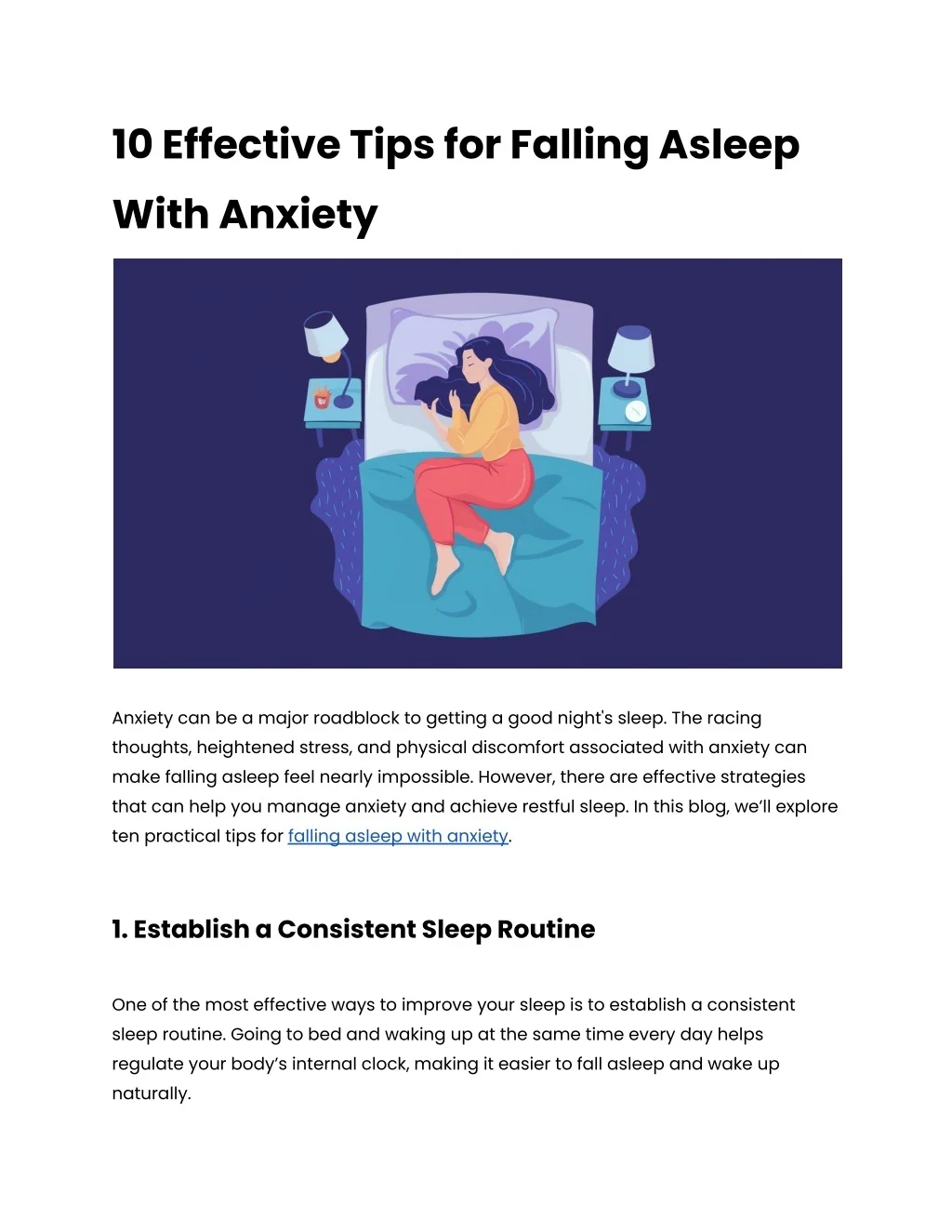 PPT - 10 Effective Tips for Falling Asleep With Anxiety PowerPoint ...