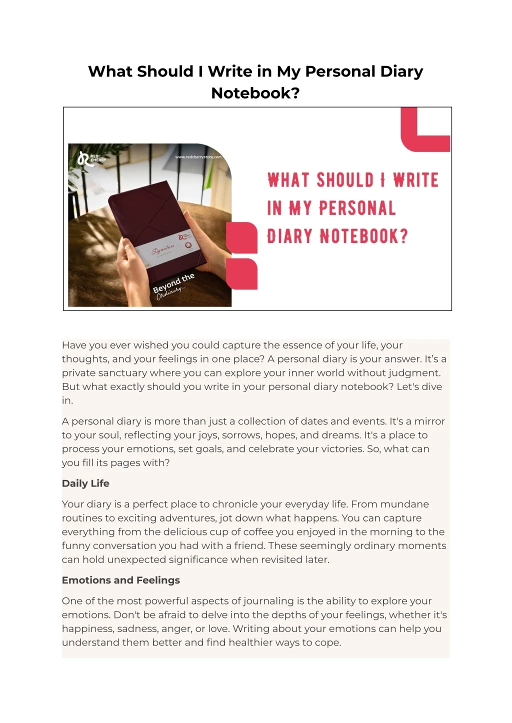 PPT - What Should I Write in My Personal Diary Notebook PowerPoint ...