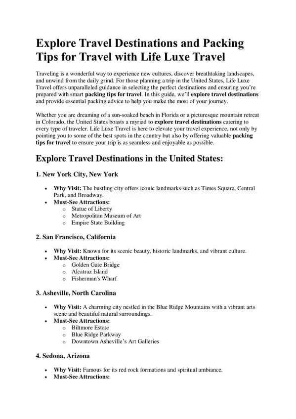 PPT - Explore Travel Destinations and Packing Tips for Travel with Life ...