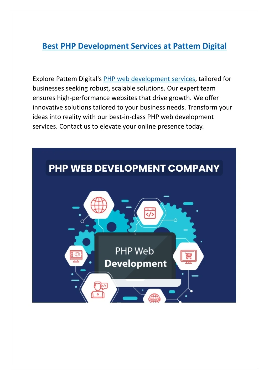 PPT - Expert PHP Development Services - Pattem Digital PowerPoint ...