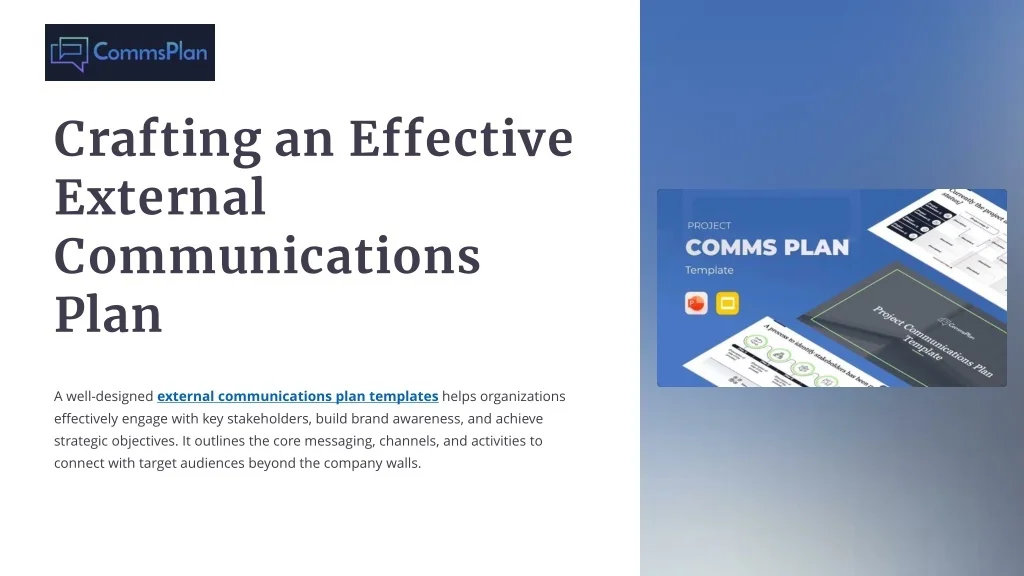 PPT - External communications plan templates PowerPoint Presentation ...