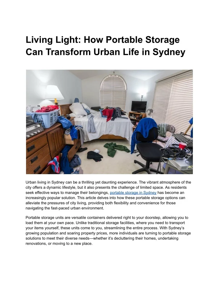 PPT - Living Light: How Portable Storage Can Transform Urban Life in ...