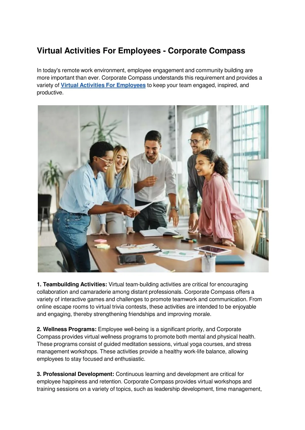 PPT - Virtual Activities For Employees - Corporate Compass PowerPoint ...