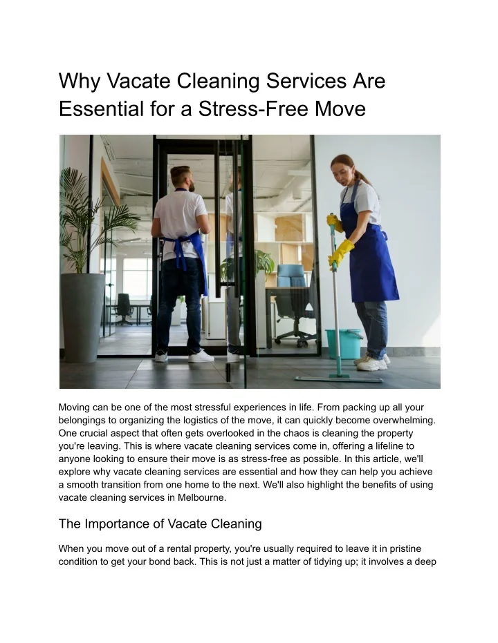 PPT - Why Vacate Cleaning Services Are Essential for a Stress-Free Move ...