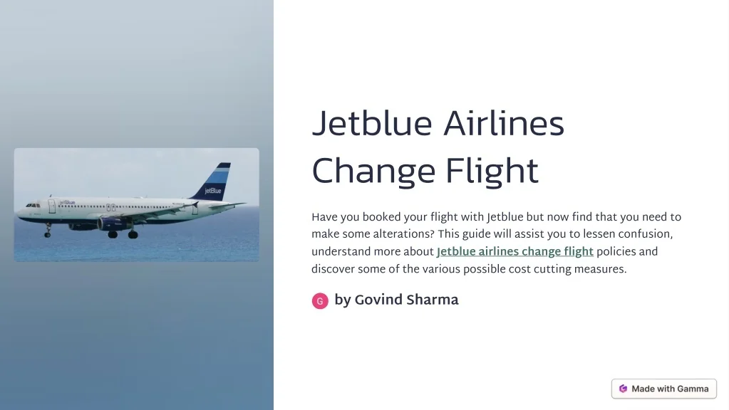 PPT - Jetblue Airlines Change Flight Policy Guide PowerPoint Presentation - ID:13468211