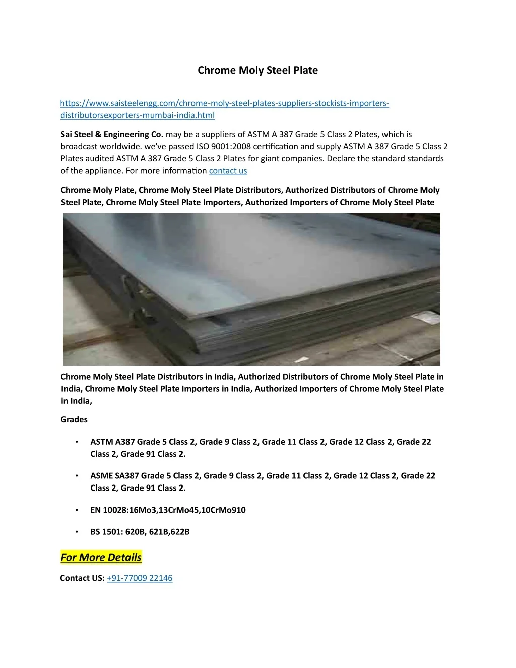 PPT - Chrome Moly Steel Plate PowerPoint Presentation, free download ...