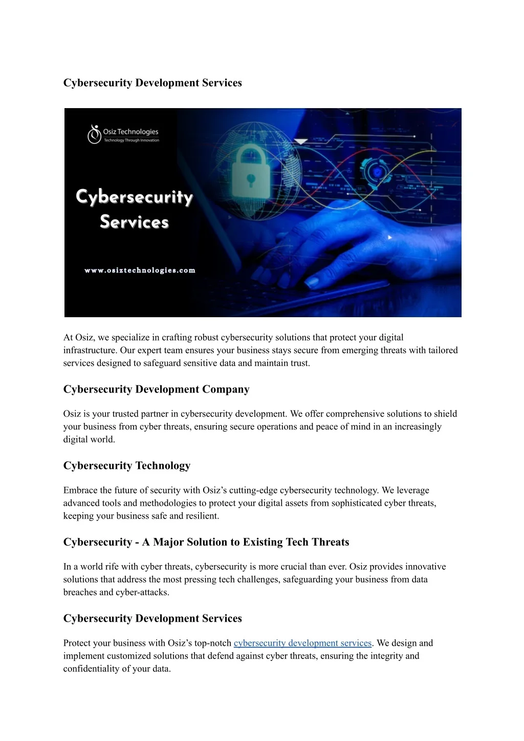 PPT - Cybersecurity Development Services PowerPoint Presentation, free ...