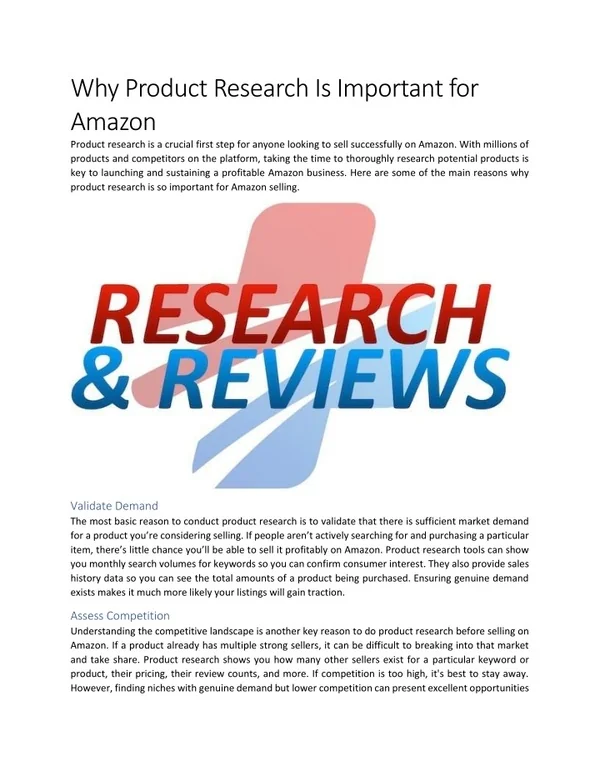 PPT - Amazon Product Research PowerPoint Presentation, free download ...