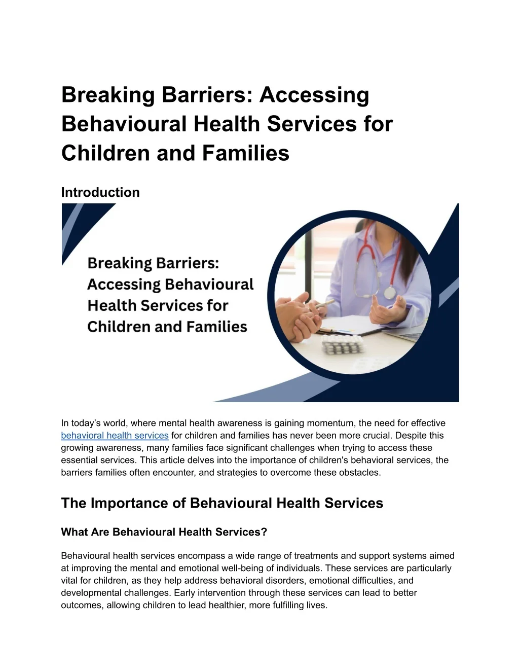 PPT - Breaking Barriers_ Accessing Behavioural Health Services for ...