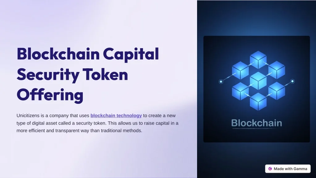 PPT - Blockchain-Capital-Security-Token-Offering PowerPoint ...