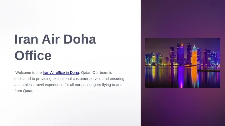 PPT - Seamless Travel Assistance at Iran Air Doha Office PowerPoint ...