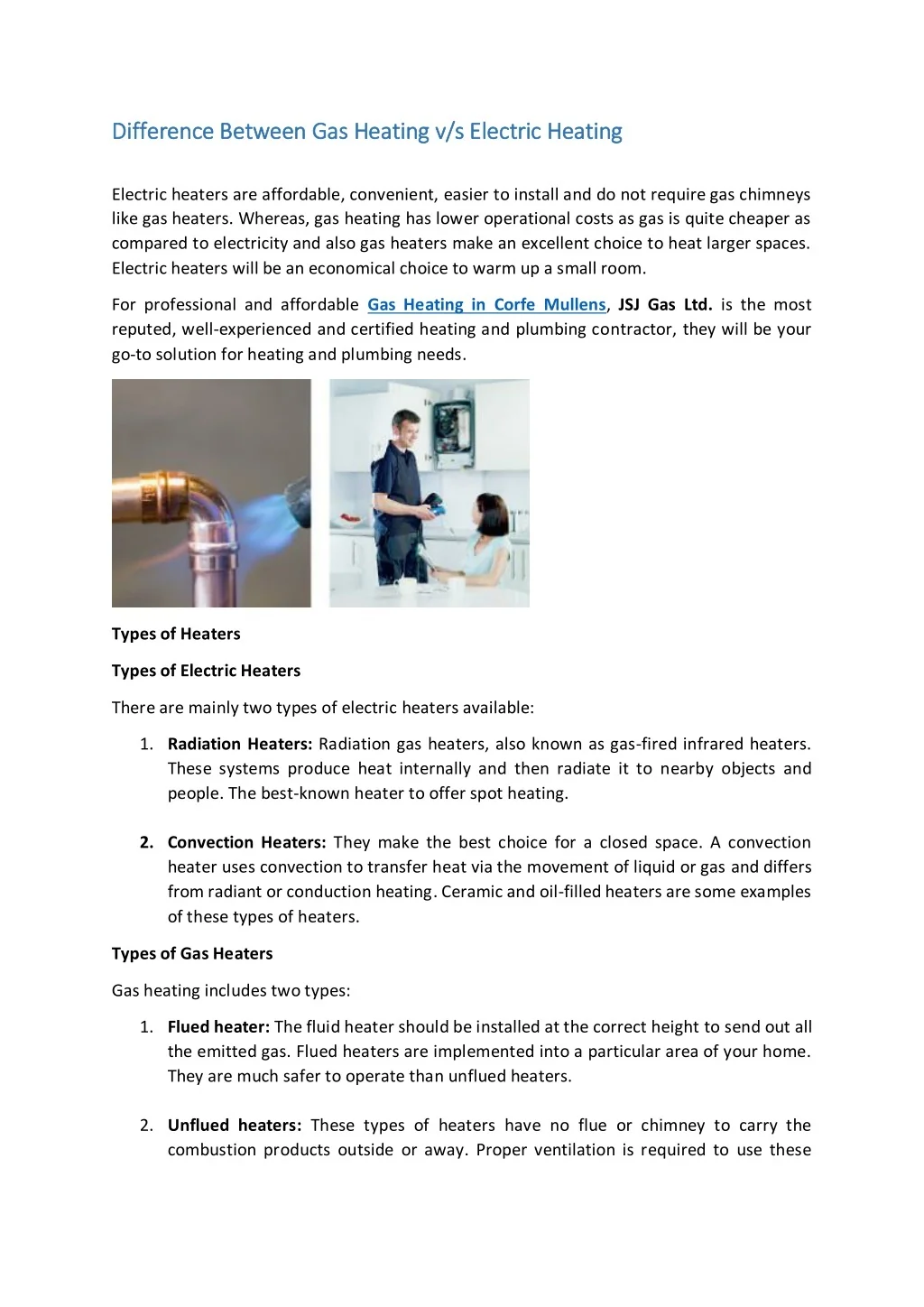 PPT - Difference Between Gas Heating vs Electric Heating PowerPoint ...