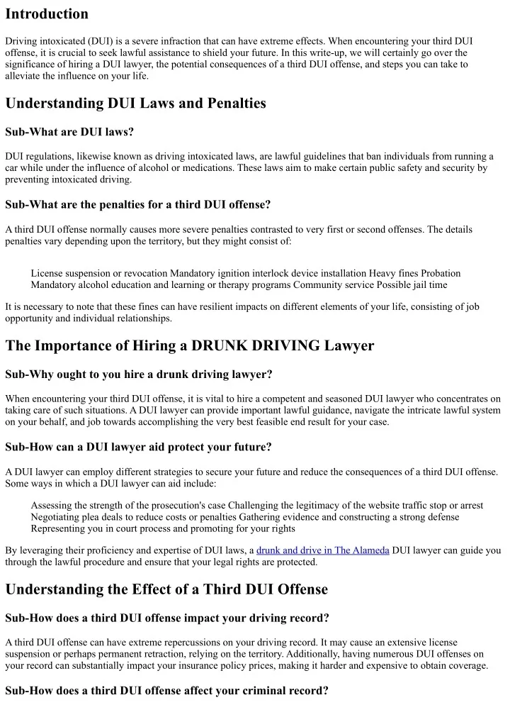 PPT - Facing Your Third DUI Offense: Looking For Legal Aid and ...