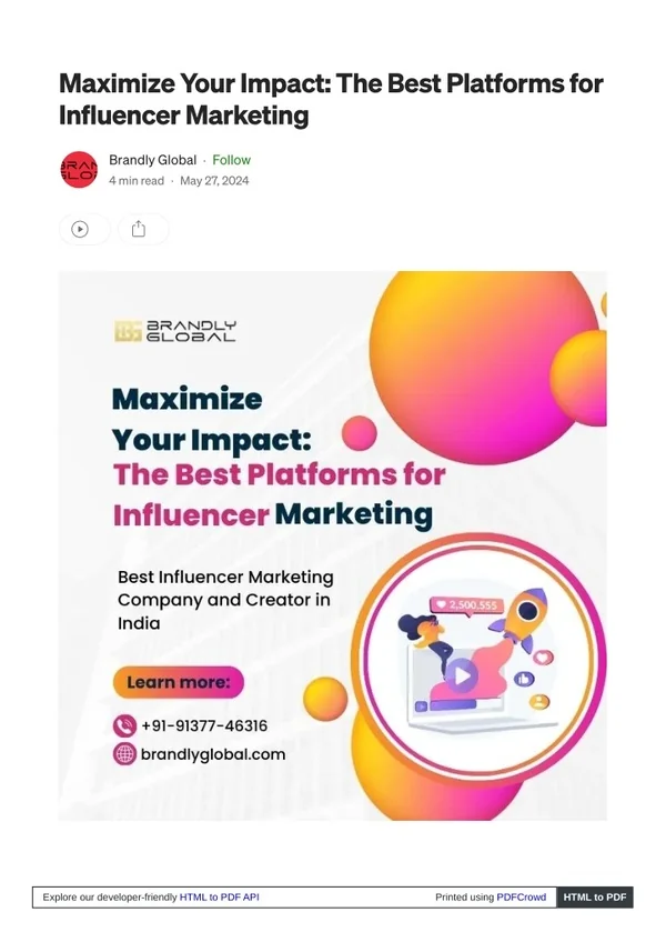 PPT - Maximize Your Impact The Best Platforms for Influencer Marketing ...