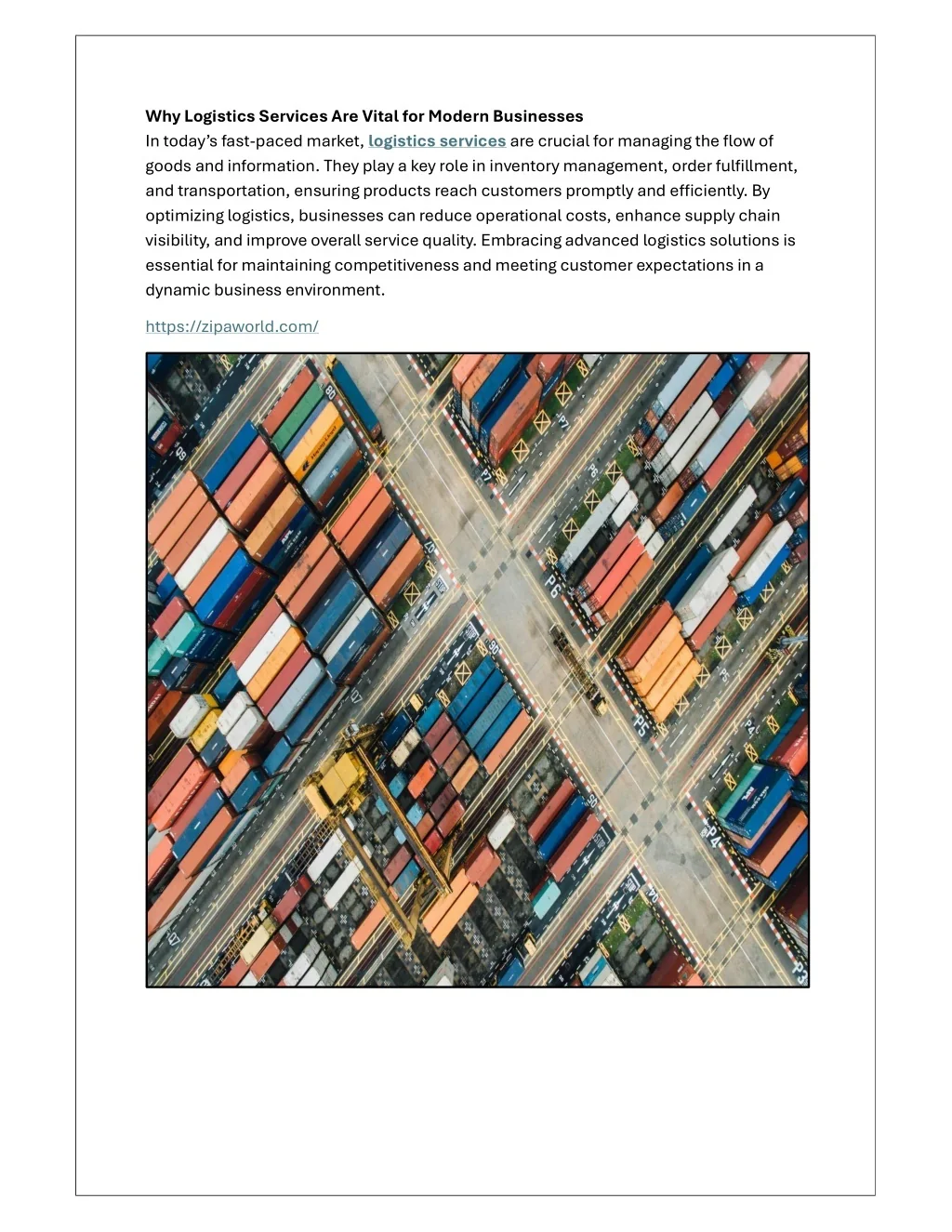 PPT - Why Logistics Services Are Vital for Modern Businesses PowerPoint ...