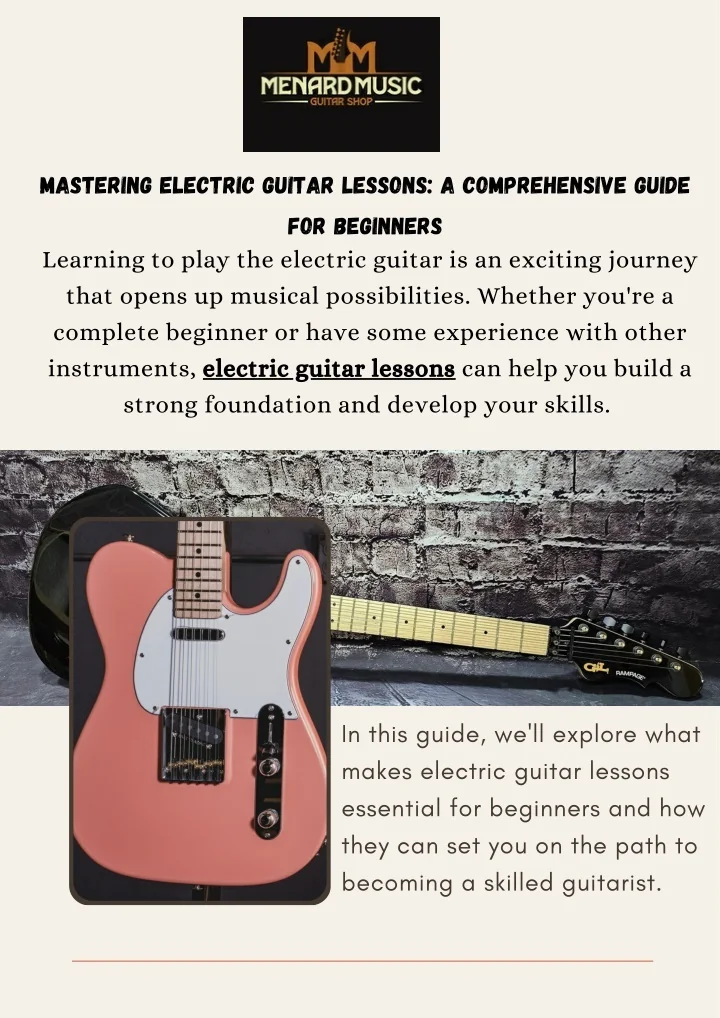 PPT - Expert Electric Guitar Lessons at Menard Music PowerPoint ...