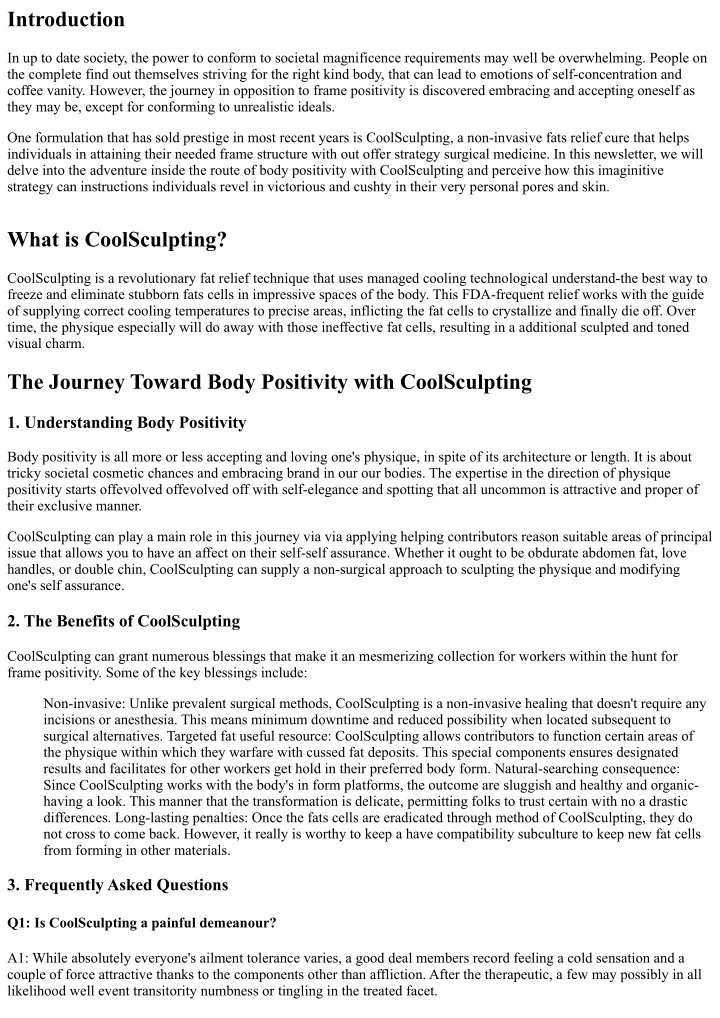 PPT - The Journey Toward Body Positivity with CoolSculpting PowerPoint ...