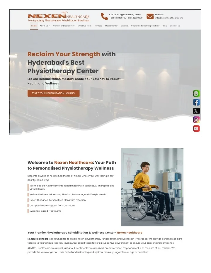 PPT - Best Physiotherapy Clinic in Hyderabad | Expert Care at Nexen ...