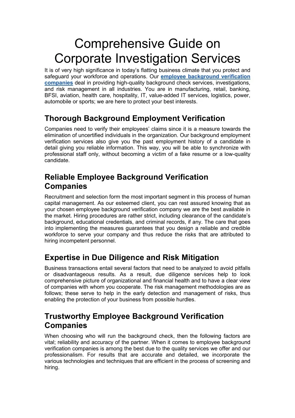 PPT - Comprehensive Guide on Corporate Investigation Services ...