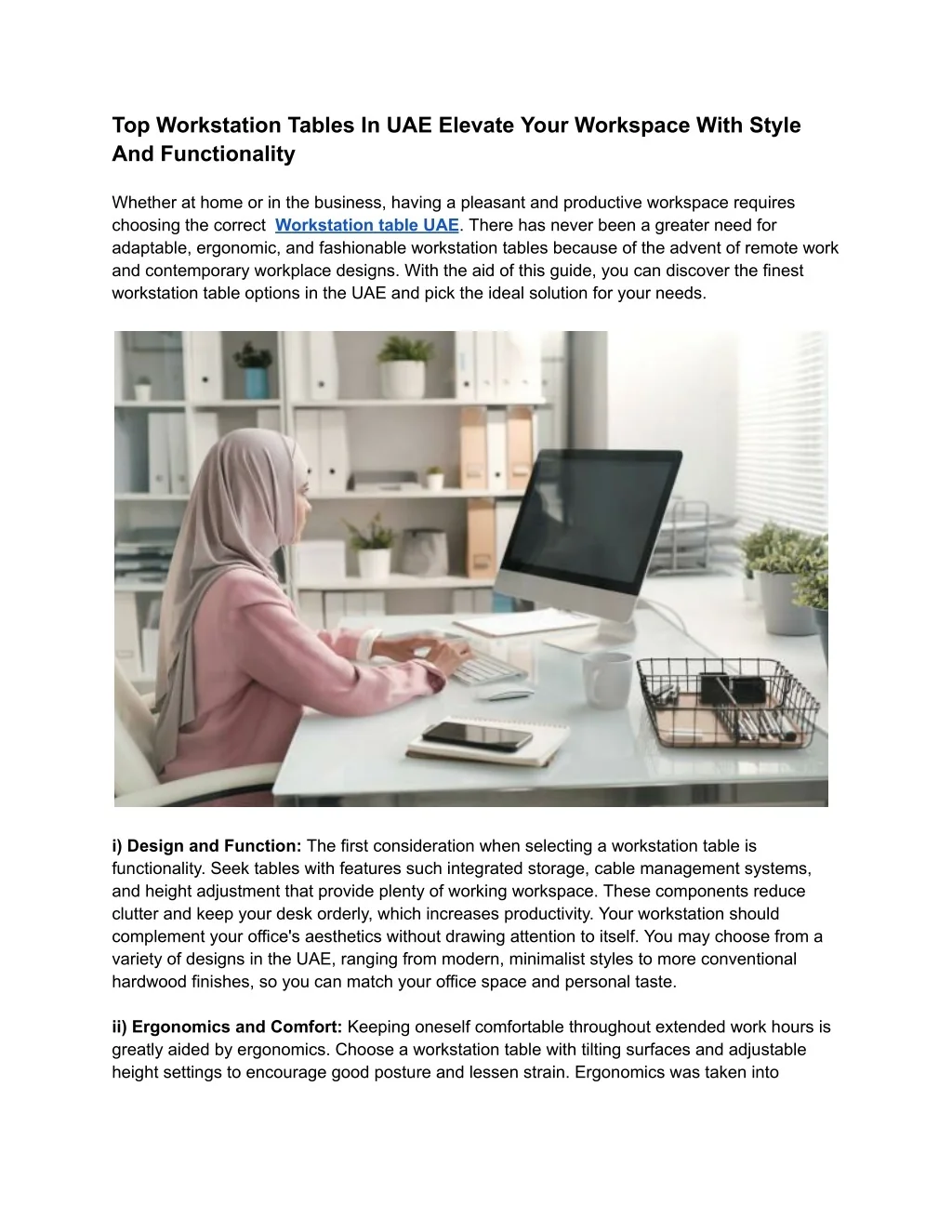 PPT - Top Workstation Tables In UAE Elevate Your Workspace With Style ...