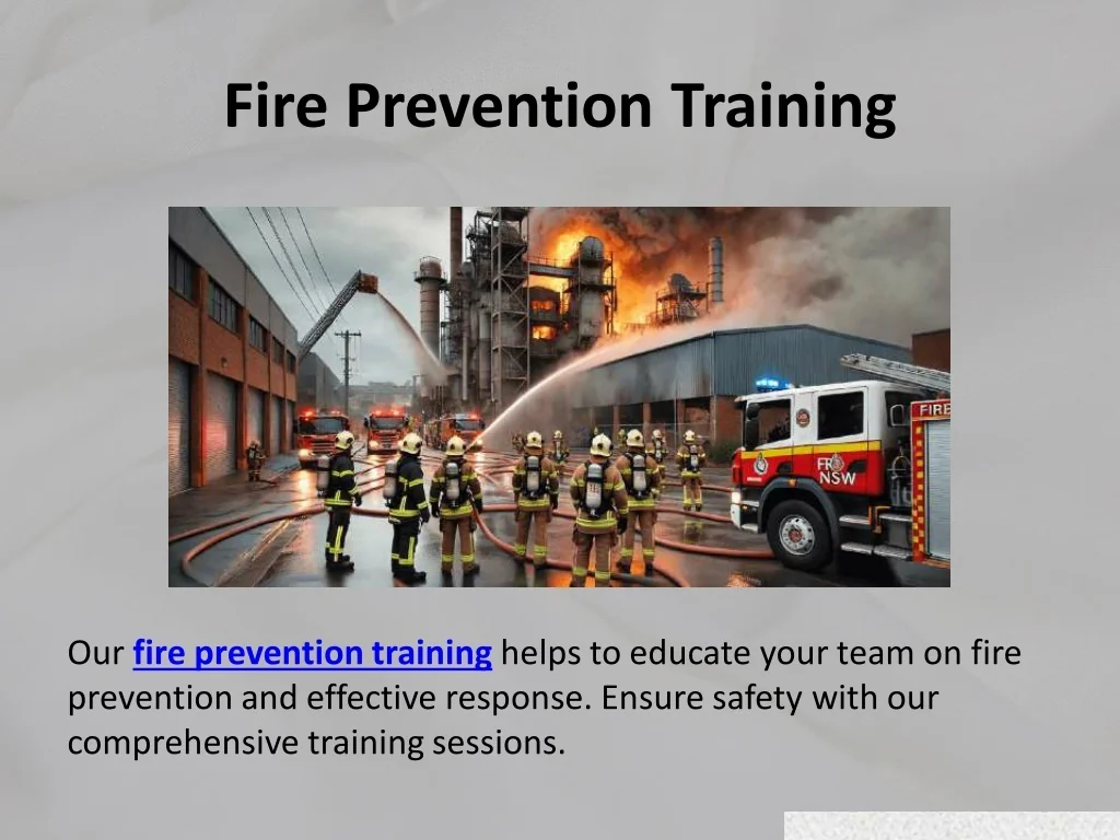 PPT - Fire Prevention Training PowerPoint Presentation, free download ...
