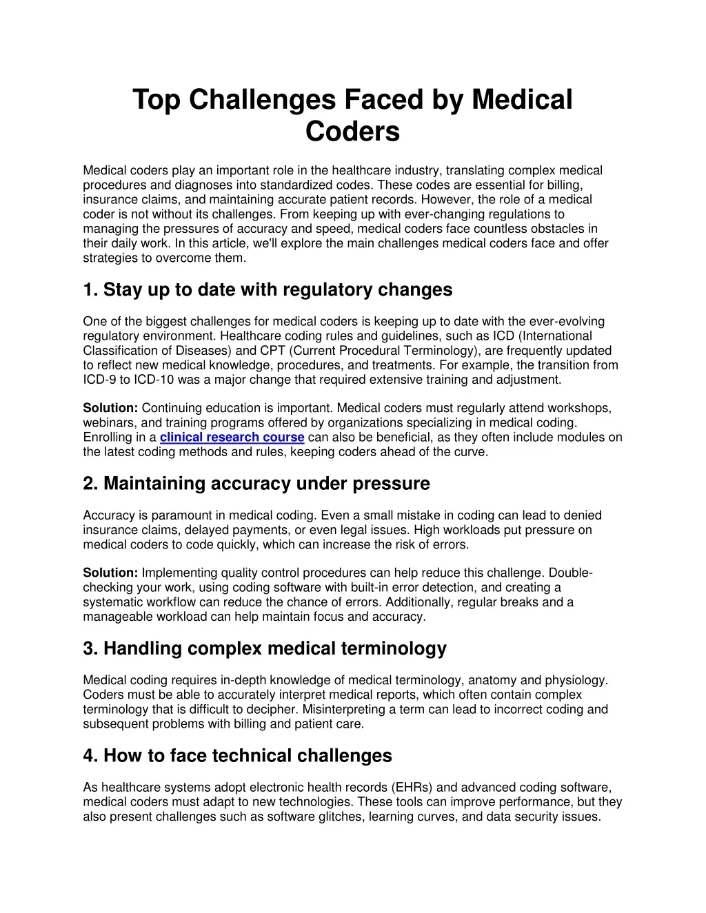 PPT - Top Challenges Faced by Medical Coders PowerPoint Presentation ...