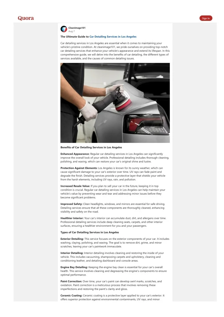 PPT - The Ultimate Guide to Car Detailing Services in Los Angeles ...