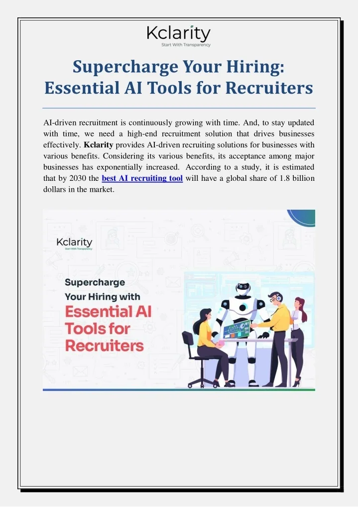 PPT - Kclarity - Supercharge Your Hiring Essential AI Tools for ...