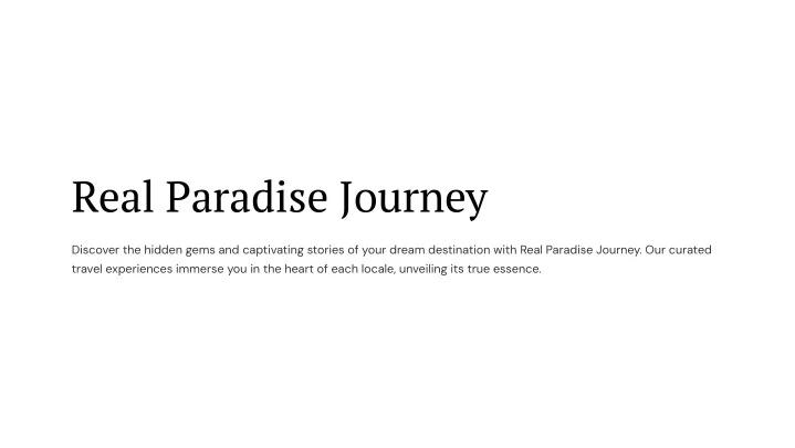 PPT - Experience the Beauty of Srinagar with Real Paradise Journey ...