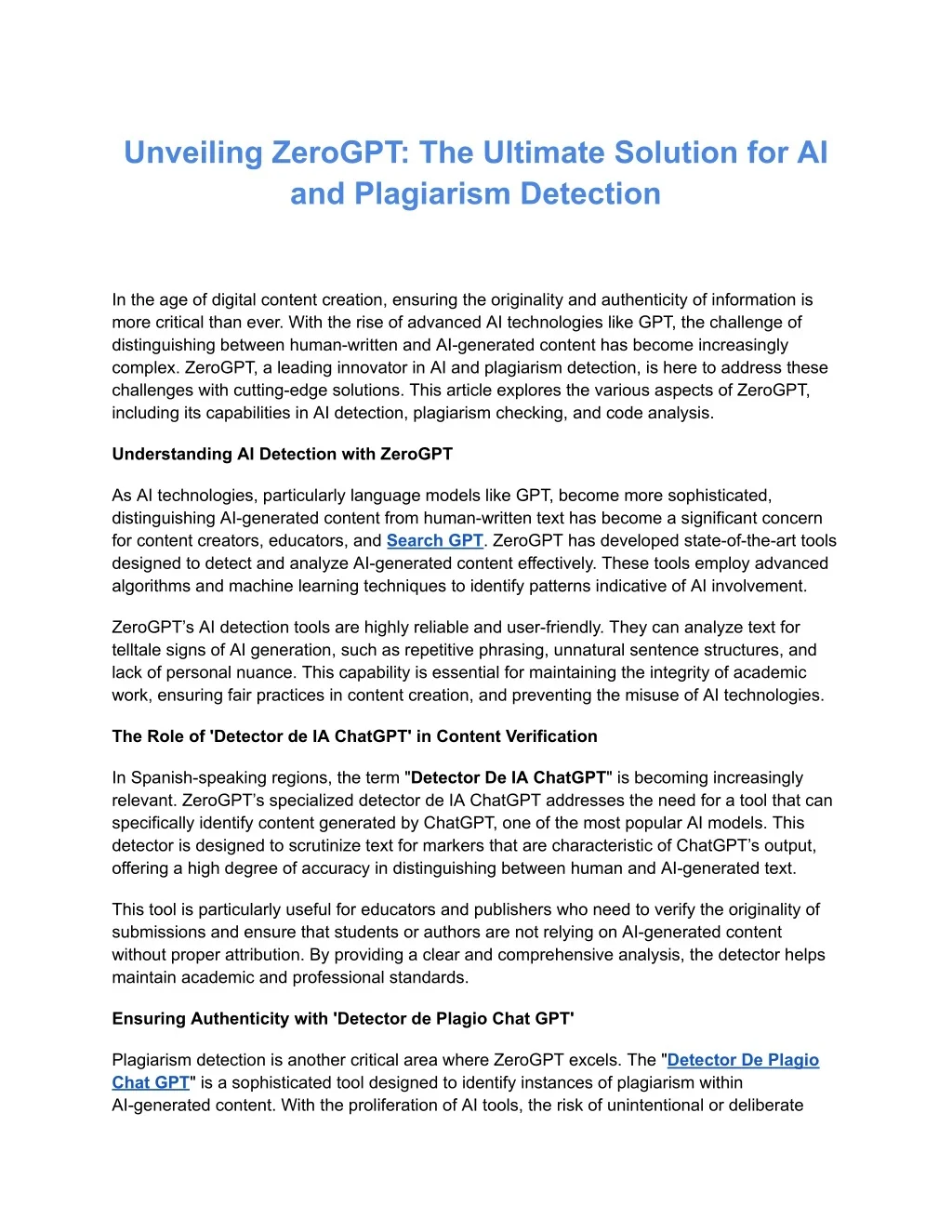 PPT - Unveiling ZeroGPT_ The Ultimate Solution for AI and Plagiarism ...