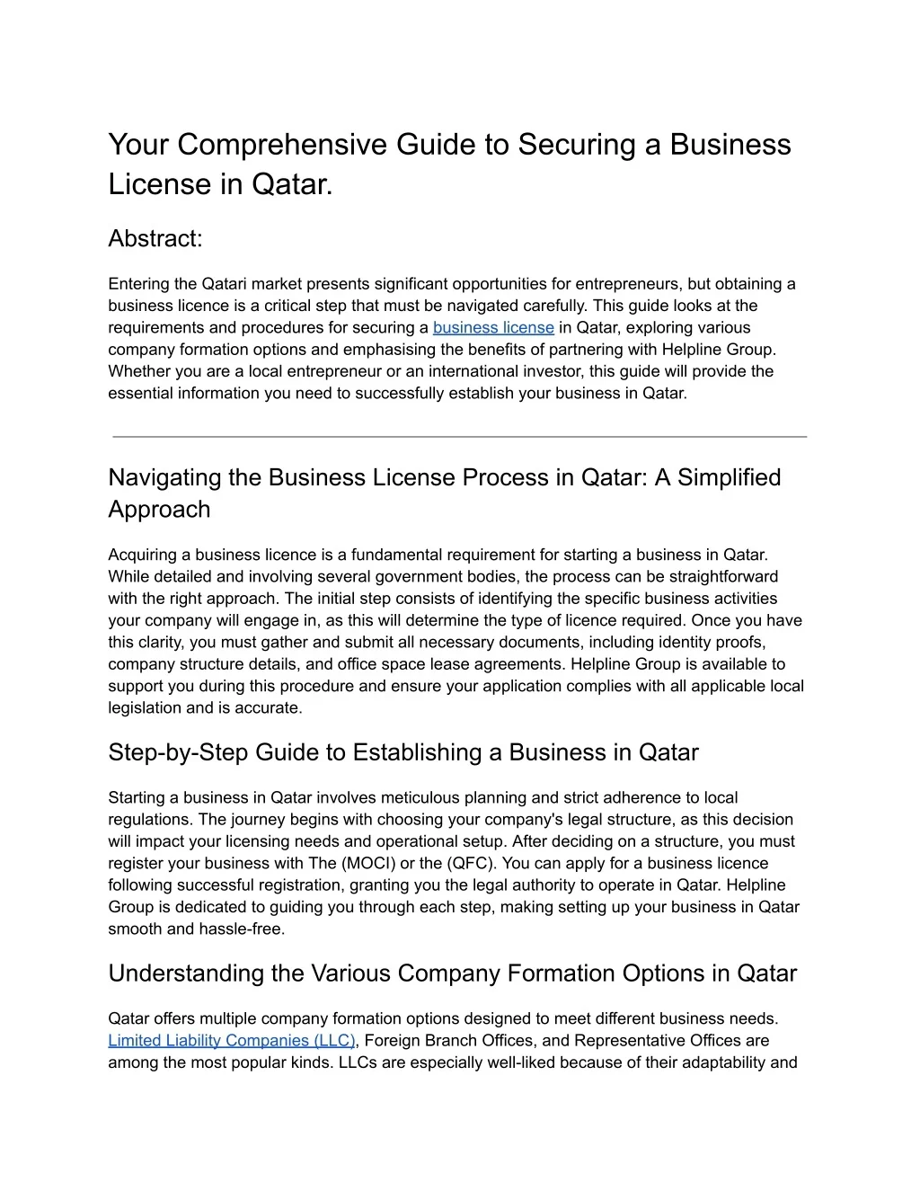 PPT - Your Comprehensive Guide to Securing a Business License in Qatar ...