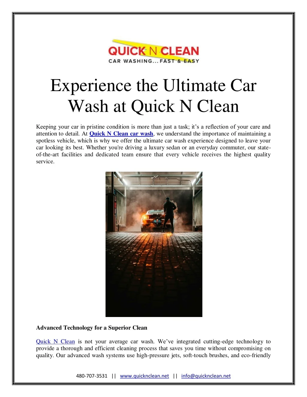 PPT - Experience the Ultimate Car Wash at Quick N Clean PowerPoint ...