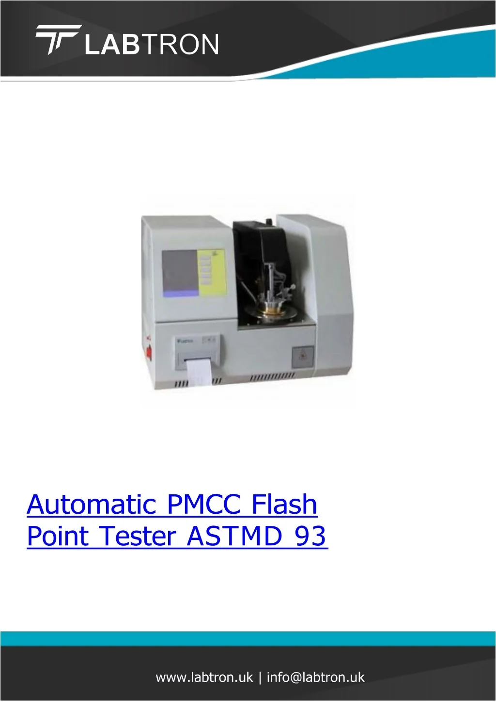 PPT - Automatic PMCC Flash Point Tester ASTMD 93 PowerPoint ...