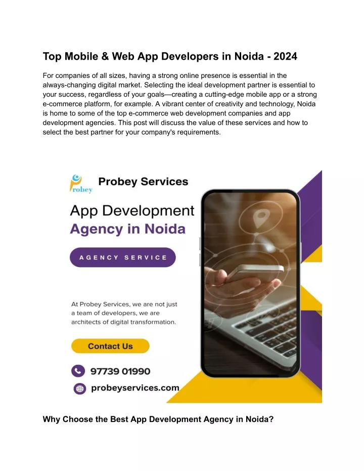 PPT - Top Mobile & Web App Developers in Noida - 2024 PowerPoint ... PPT - Top Mobile & Web App Developers in Noida - 2024 PowerPoint ...