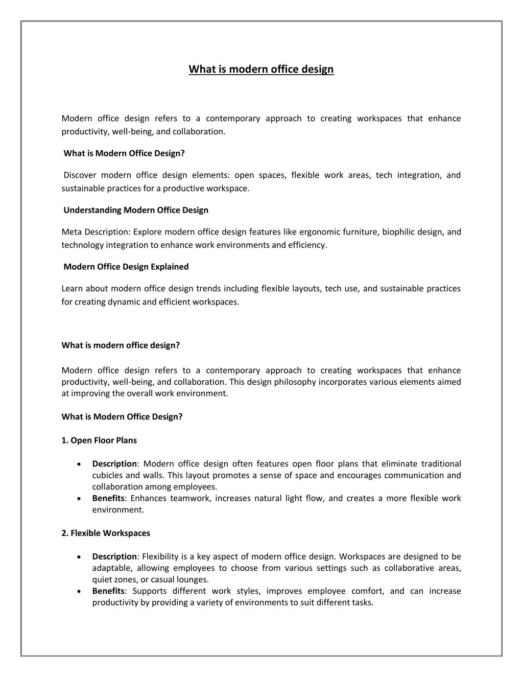 PPT - What is modern office design PowerPoint Presentation, free ...