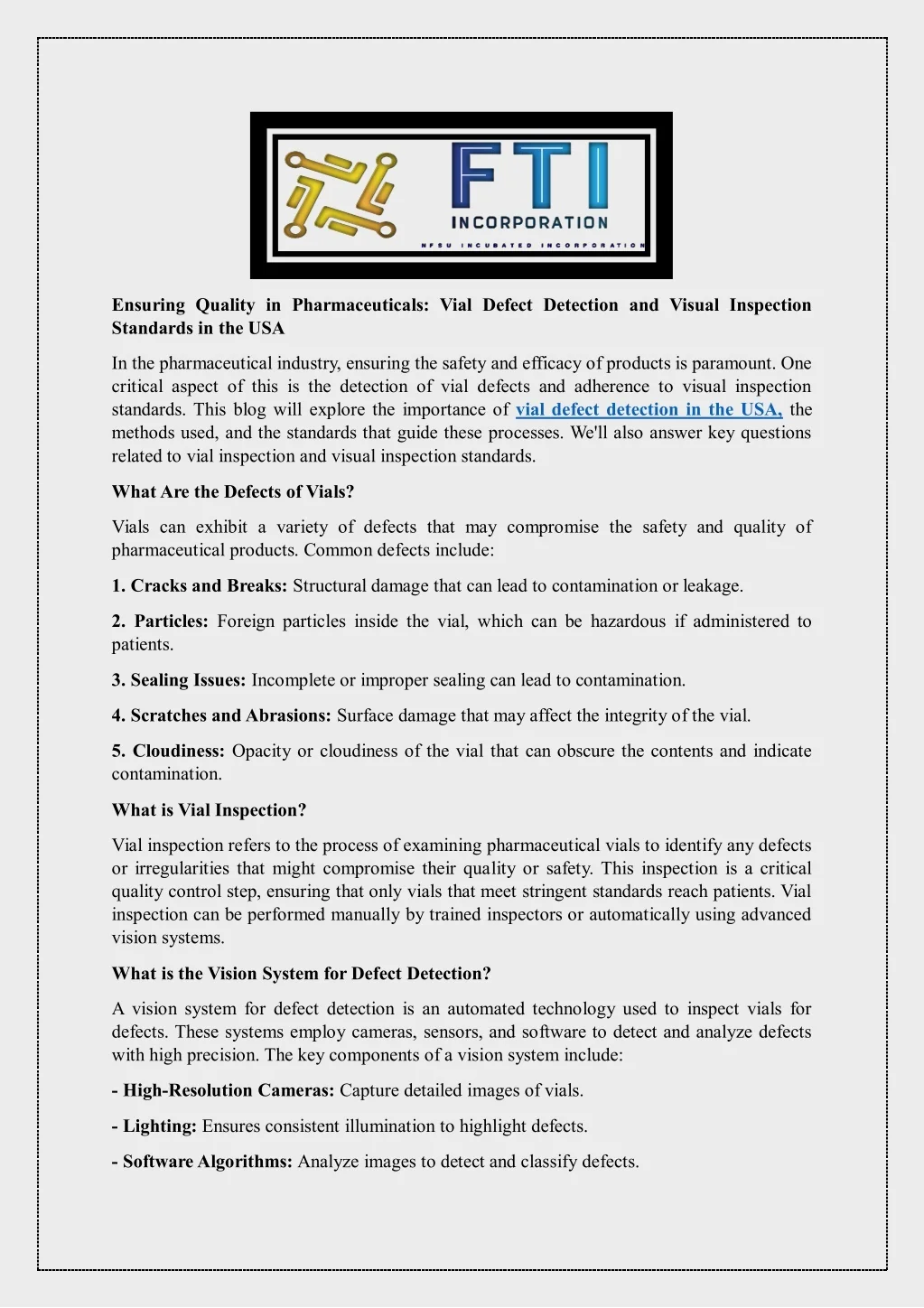 PPT - Ensuring Quality in Pharmaceuticals - Vial Defect Detection and ...