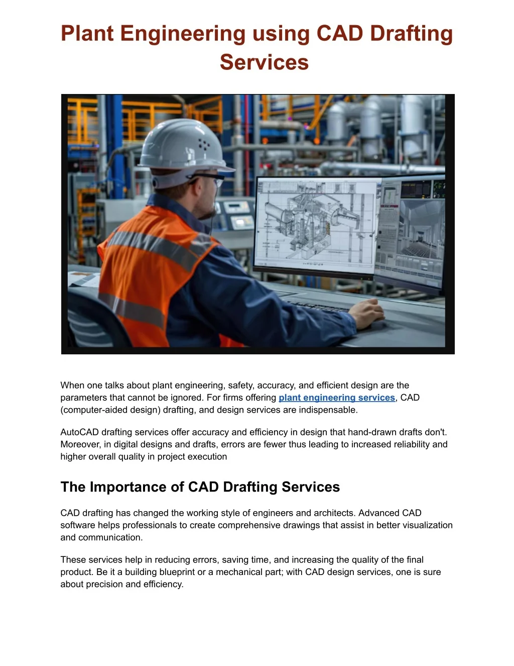 PPT - Plant Engineering using CAD Drafting Services PowerPoint ...
