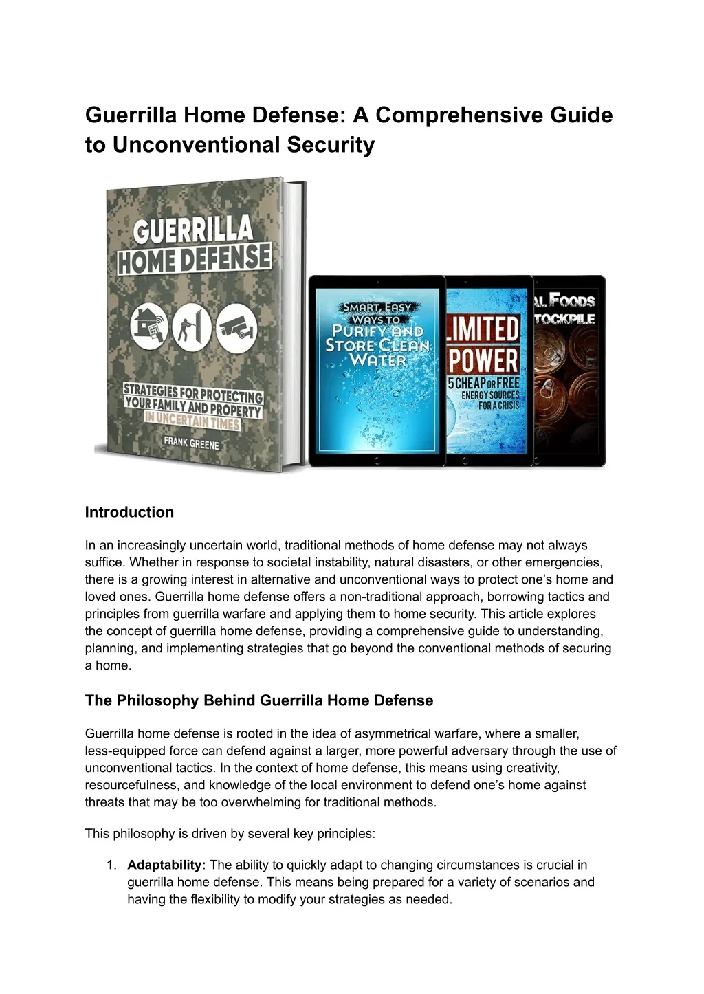 PPT - Guerrilla Home Defense: A Comprehensive Guide to Unconventional ...