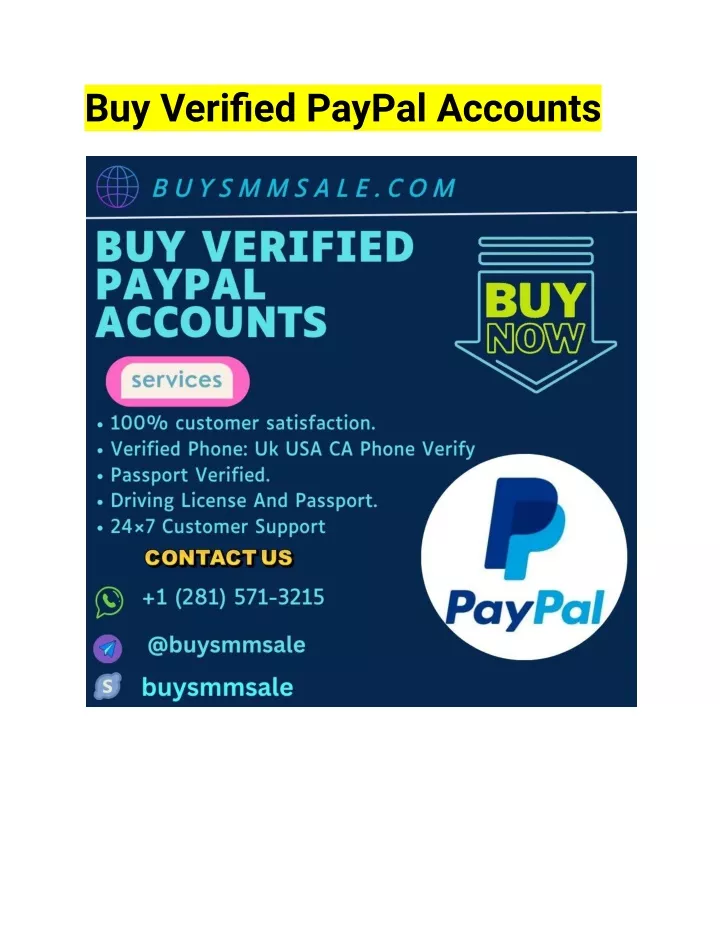 Ppt Buy Verified Paypal Accounts Best Level 3 Verified 2024