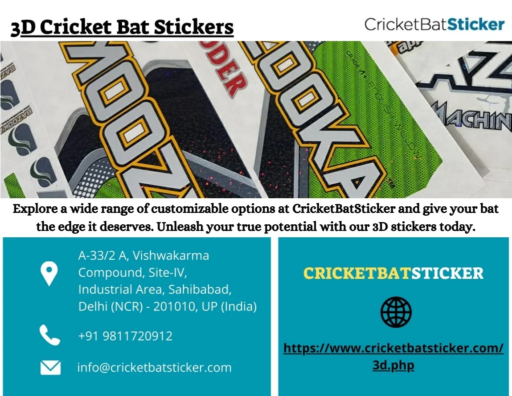 PPT - 3D Cricket Bat Stickers PowerPoint Presentation, free download ...