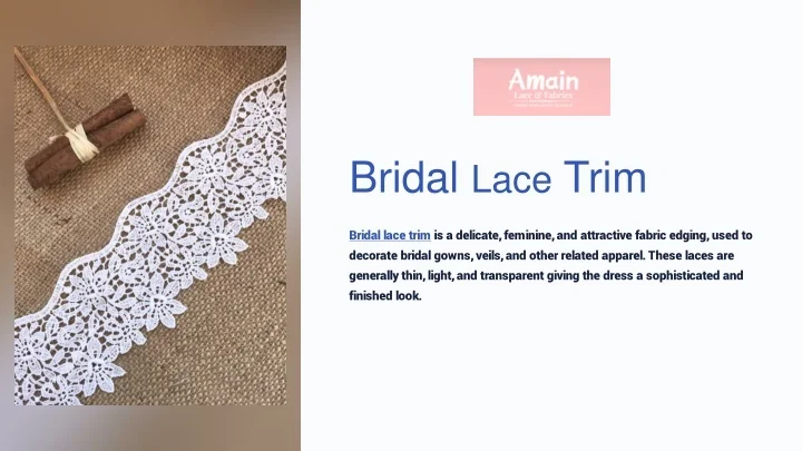 PPT - Bridal Lace Trim PowerPoint Presentation, free download - ID:13505729