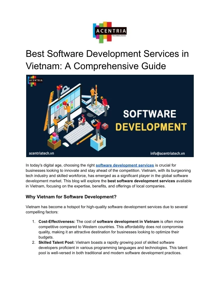 PPT - Best Software Development Services in Vietnam: A Comprehensive ...