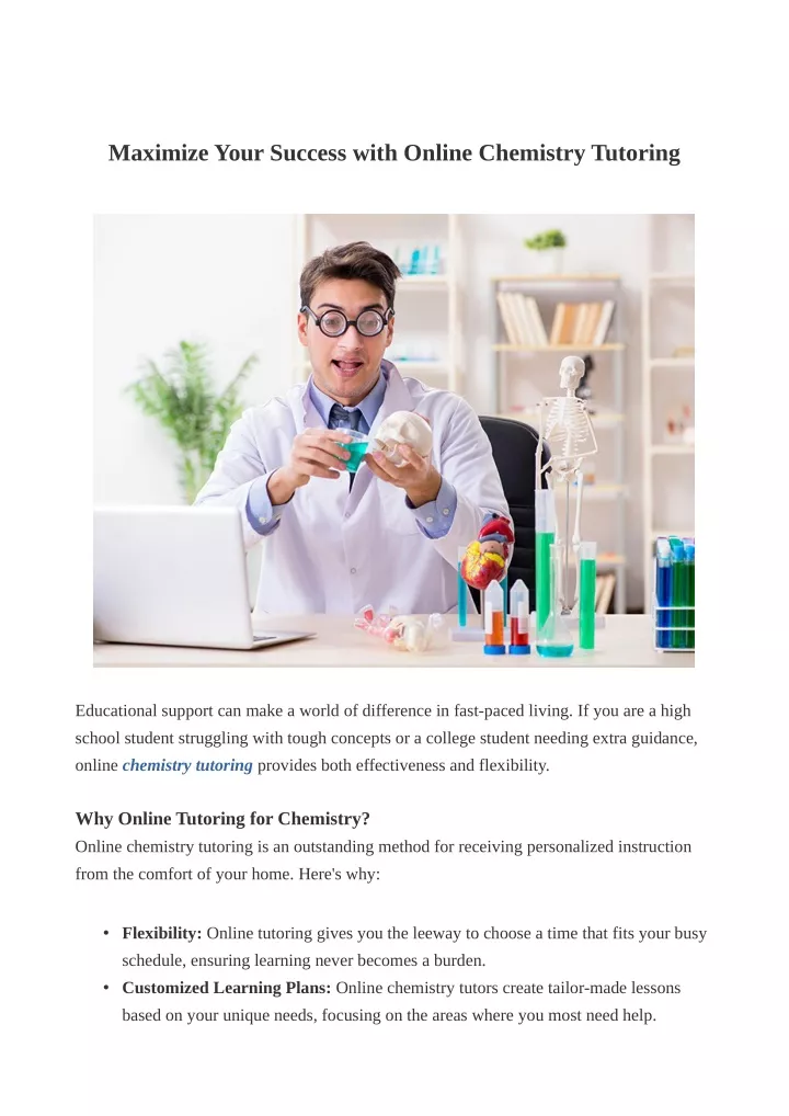 PPT - Maximize Your Success with Online Chemistry Tutoring PowerPoint ... PPT - Maximize Your Success with Online Chemistry Tutoring PowerPoint ...