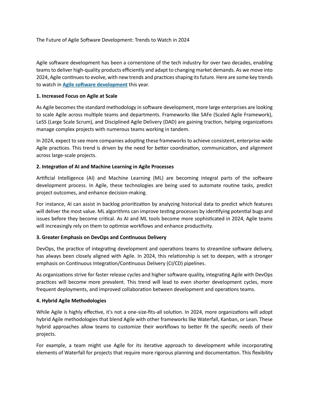 PPT - The Future of Agile Software Development Trends to Watch in 2024 ...