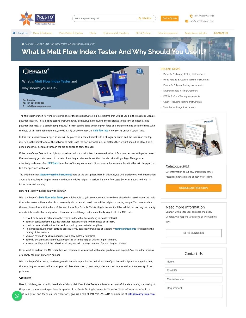 PPT - What Is Melt Flow Index Tester And Why Should You Use It ...