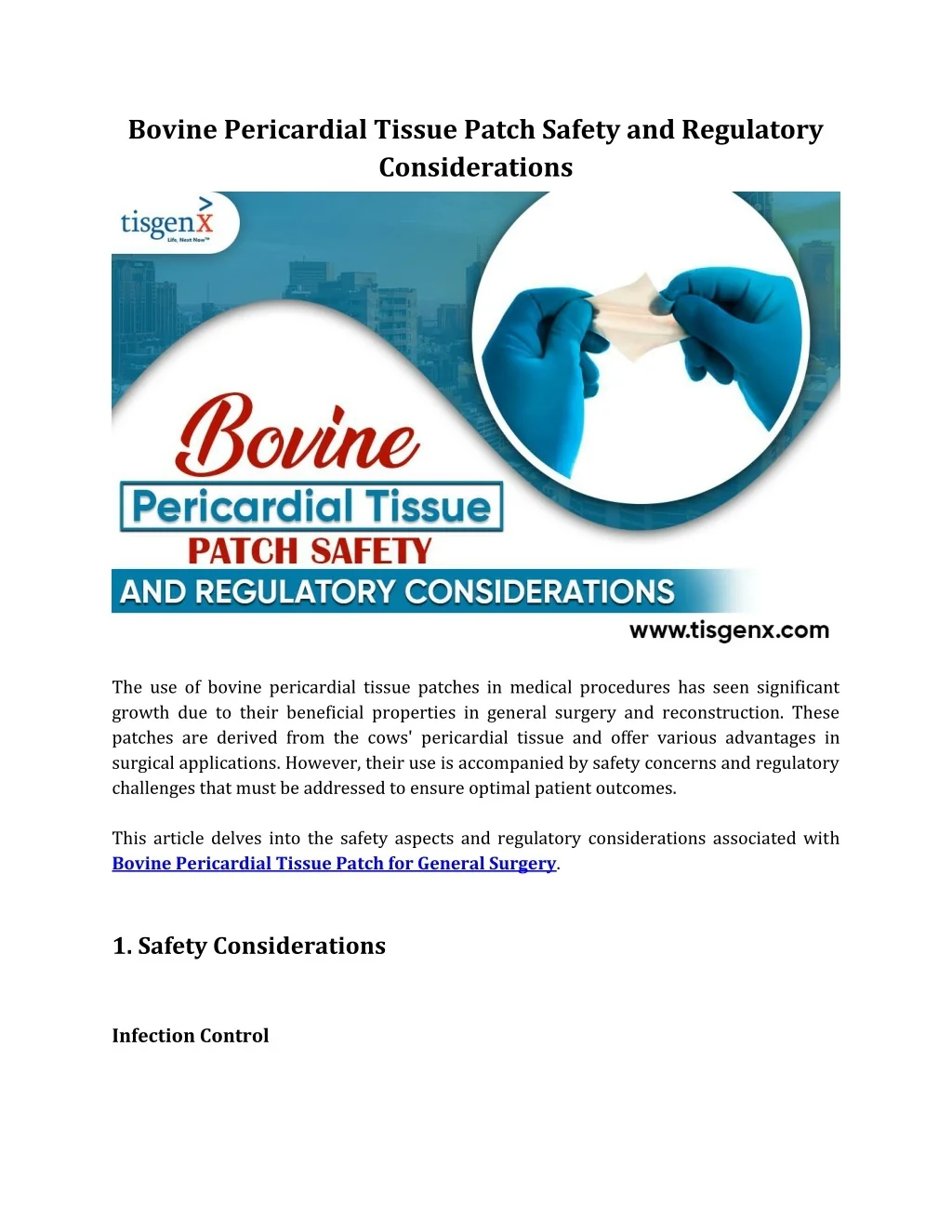 PPT - Bovine Pericardial Tissue Patch Safety and Regulatory ...