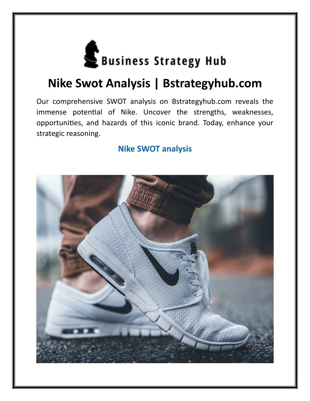 PPT - Nike Swot Analysis Bstrategyhub PowerPoint Presentation, free ...